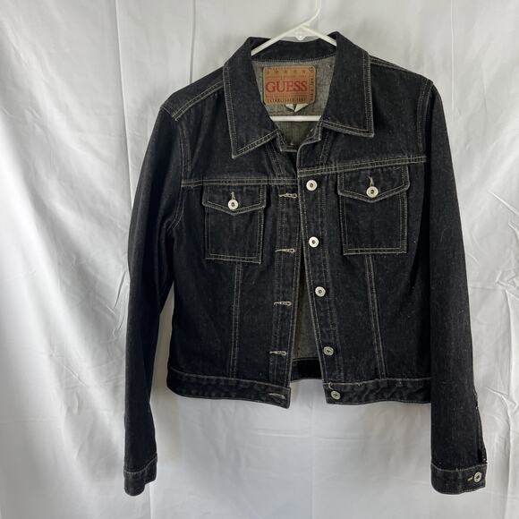 Guess | Jackets & Coats | Vintage Womens Denim Jacket Fitted Guess Jean ...
